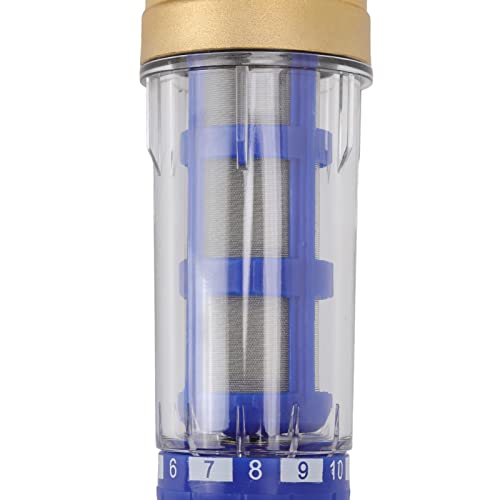 Oumefar Whole House Water Filter, Cyclonic Sedimentation Water Filter Durable Easy To Install G1/2in High Accuracy for Washer Kitchen