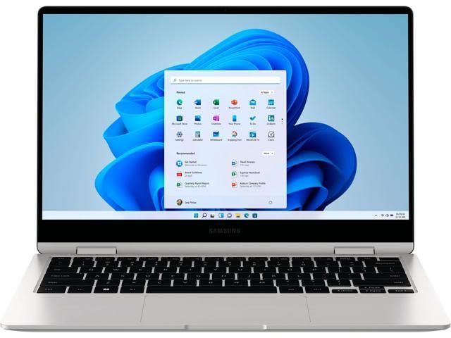 SAMSUNG Galaxy Book2 360 13.3" AMOLED Touch Screen Laptop - 12th Gen Intel Core i7 Evo Platform - 16GB Memory - 512GB SSD - Windows 11 + Zipnology Screen Cleaning Cloth Bundle - New