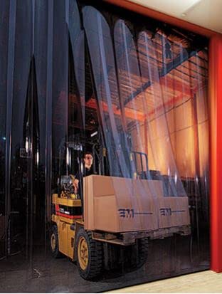 Strivide - Vinyl Plastic Strip Curtain Door Kit 120 in. (10 ft) Width x 120 in. (10 ft) Height Low Temp 12 in. Strips with 100% Overlap