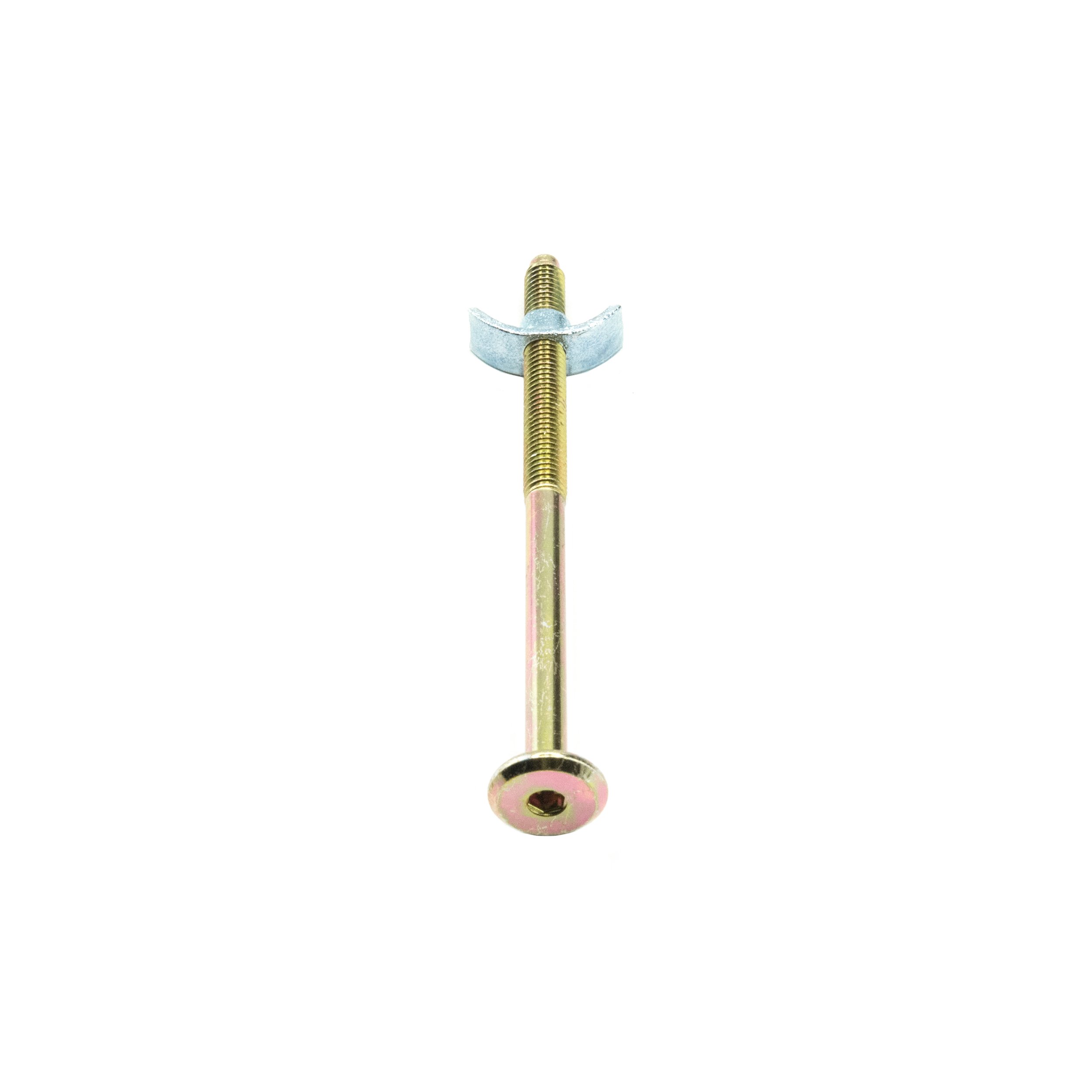 M6 Threaded Half Moon Mini Luna Washers with 120mm Furniture Connecting Bolts for Bunk Beds Cots - Set of 8