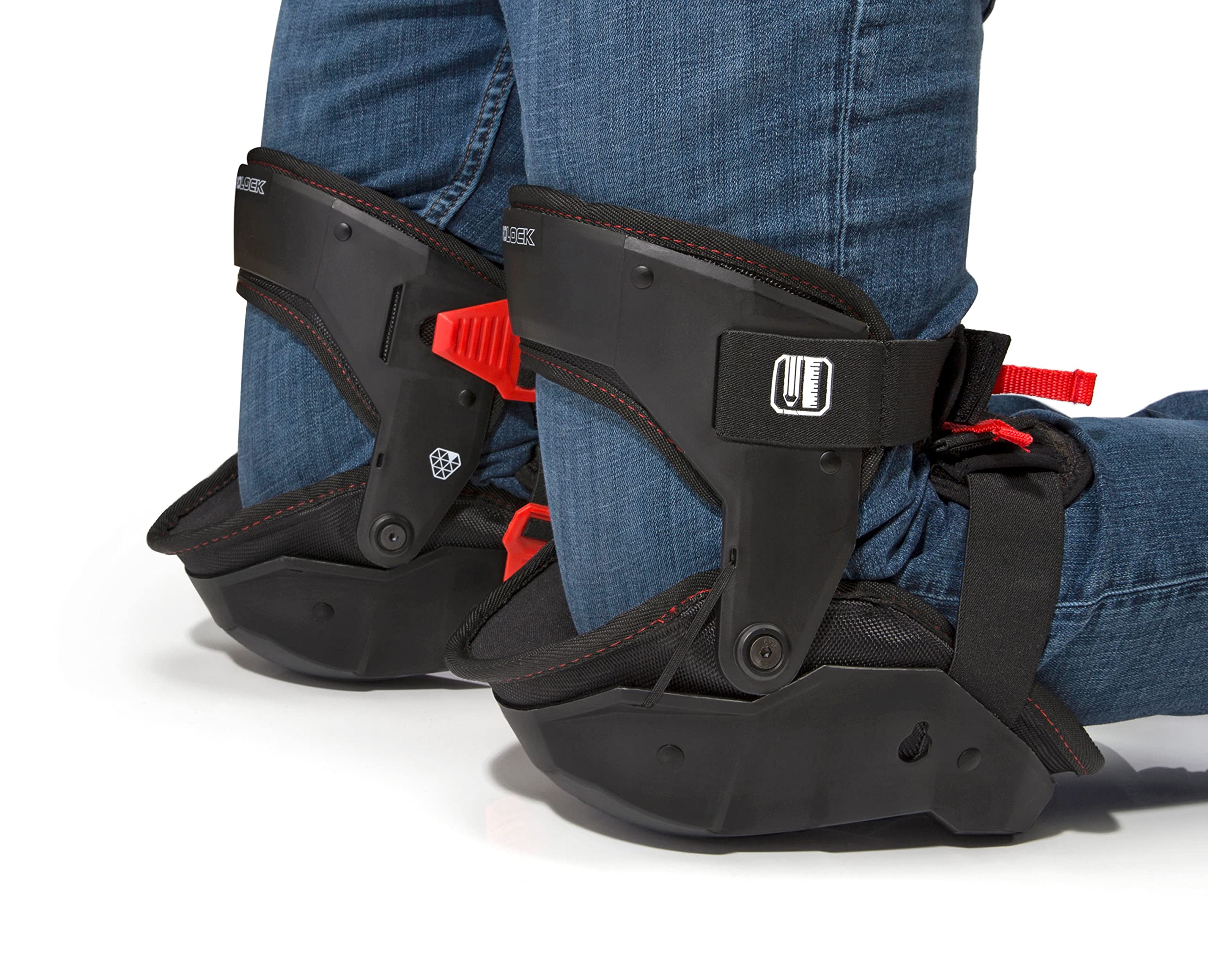 Prolock Weight-Dispersing Foam Knee Pads with Thigh Stabilization, Ideal for Flooring/Roofing, Adjustable (1 pair)