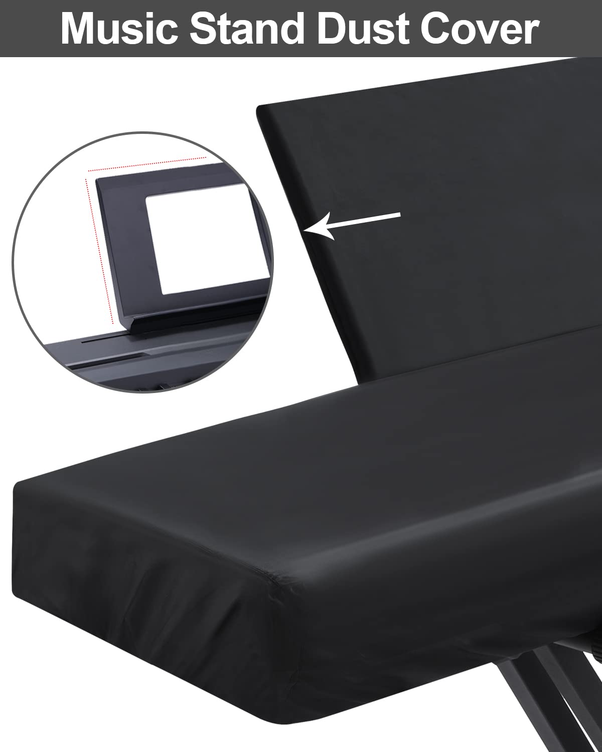 Piano Keyboard Dust Cover, Water Proof Stretchy Electric Piano Keyboard Covers for Digital Electric Pianos, Full Cover Elastic Lock Music keyboard Protector Cover (88 - Keys, Black)