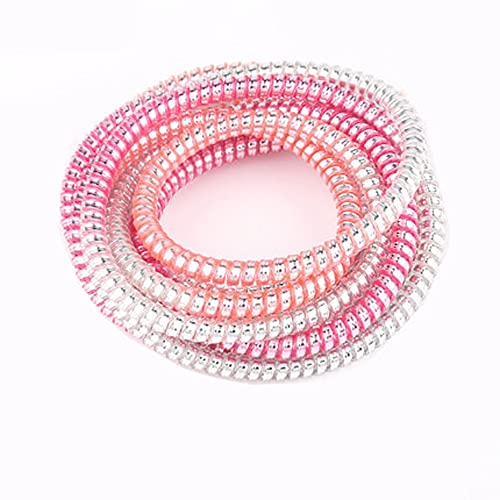 Spiral Cable Protector Sleeve Saver USB Charging Cable Cover Cord Rope Wrap Strain Relief Anti-Fracture Management Winder(Purple)