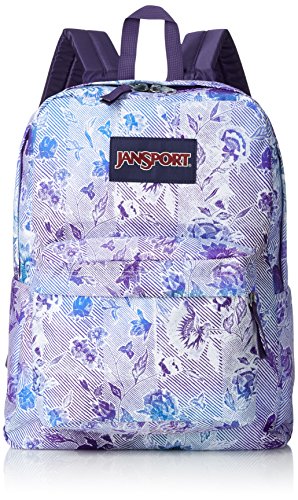 JanSport Black Label Superbreak Backpack - Classic, Ultralight (Striped Floral)