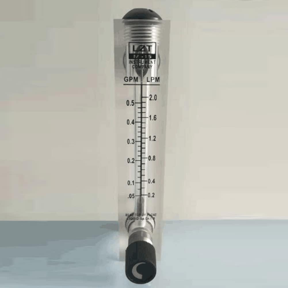RUIAN 1/2" PT 0.05-0.5GPM 0.2-2LMP Water Liquid Flow Meter Flowmeter