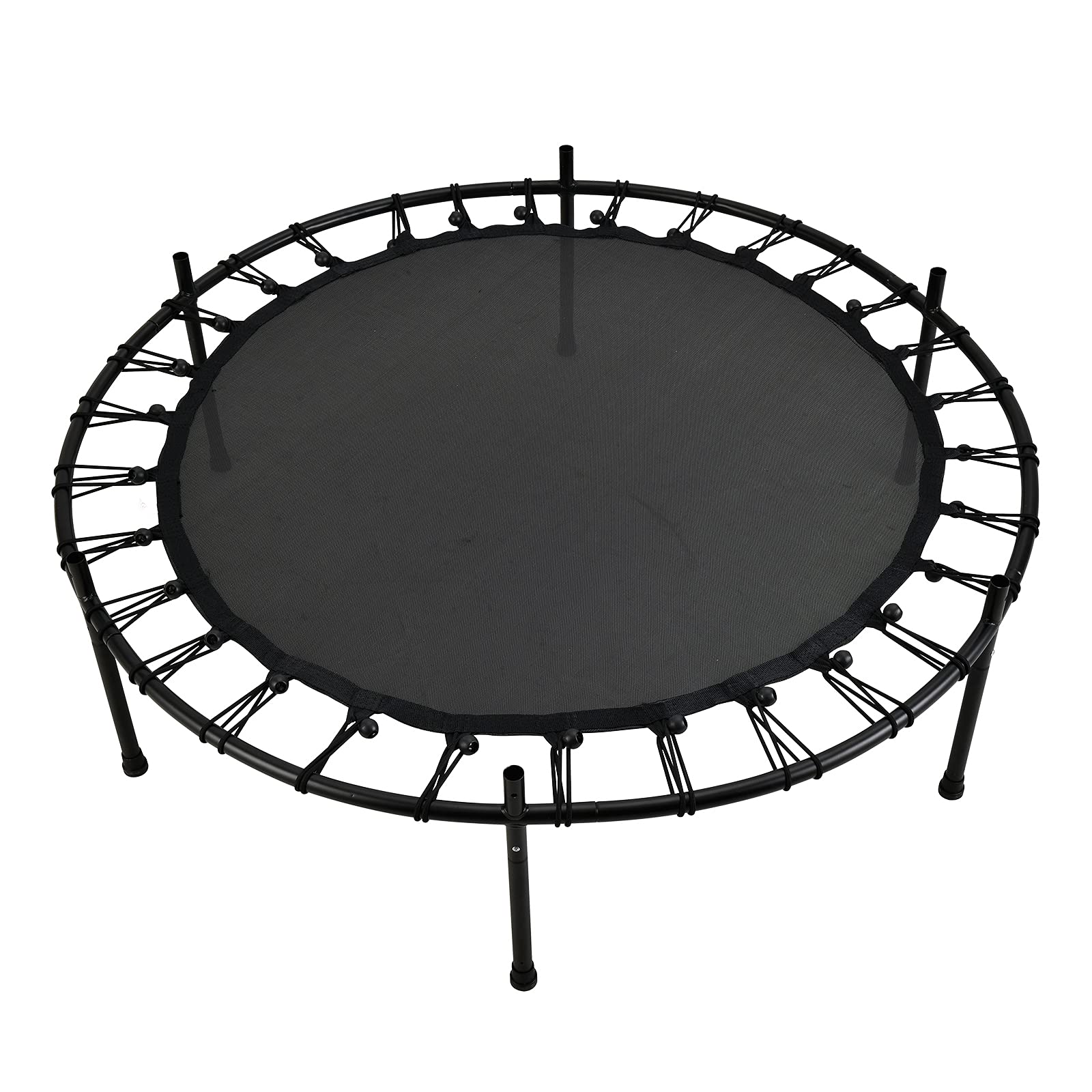 MengK FCH Kinder Trampolin Jumper 140 cm mit gepolsterten Stangen und Sicherheitsnetz, Rosa und Schwarz