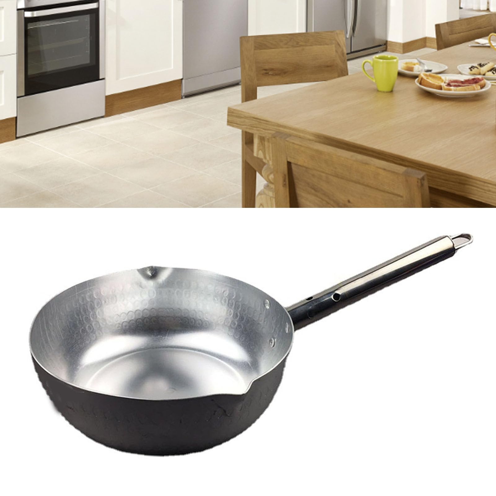 Yukihira Saucepan Aluminum Alloy Fast Heating Japanese Snow Pan for Home Kitchen Cooking (Aluminum alloy)