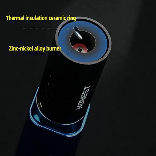 REDBANK Torch Lighter, Butane Lighters,Refillable Torch Lighter,Windproof Butane Refillable Gas Long Lighter (Butane Gas Not Included) (Blue-Long)