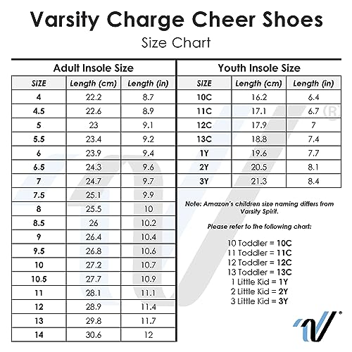 Varsity Spirit Charge Cheer Shoes - Women's Size 13 White