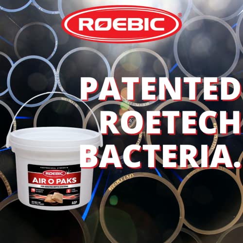 Roebic AOP Air-O-Paks for Aerated Septic Systems, Dissolves in Water to Degrade Grease, Proteins, Soaps and Chemicals, Contains Four 8-Ounce Packets, 8 Ounce