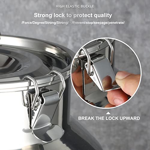 tea Food Grade Stainless Steel Bucket Airtight Milk Can Wine Pail Tea Storage Canister for Liquid And Solid Storage/Transporting bucket (Size : 20L)