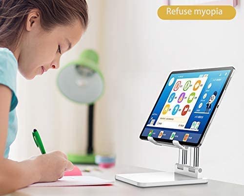 Tablet Stands and Holders Adjustable for Kids,Foldable Heavy Duty Strong Double Rod Support Dock Compatible with iPhone 11 Pro XS Max XR X 8 Plus Samsung Galaxy S10 9 8 & Tablets