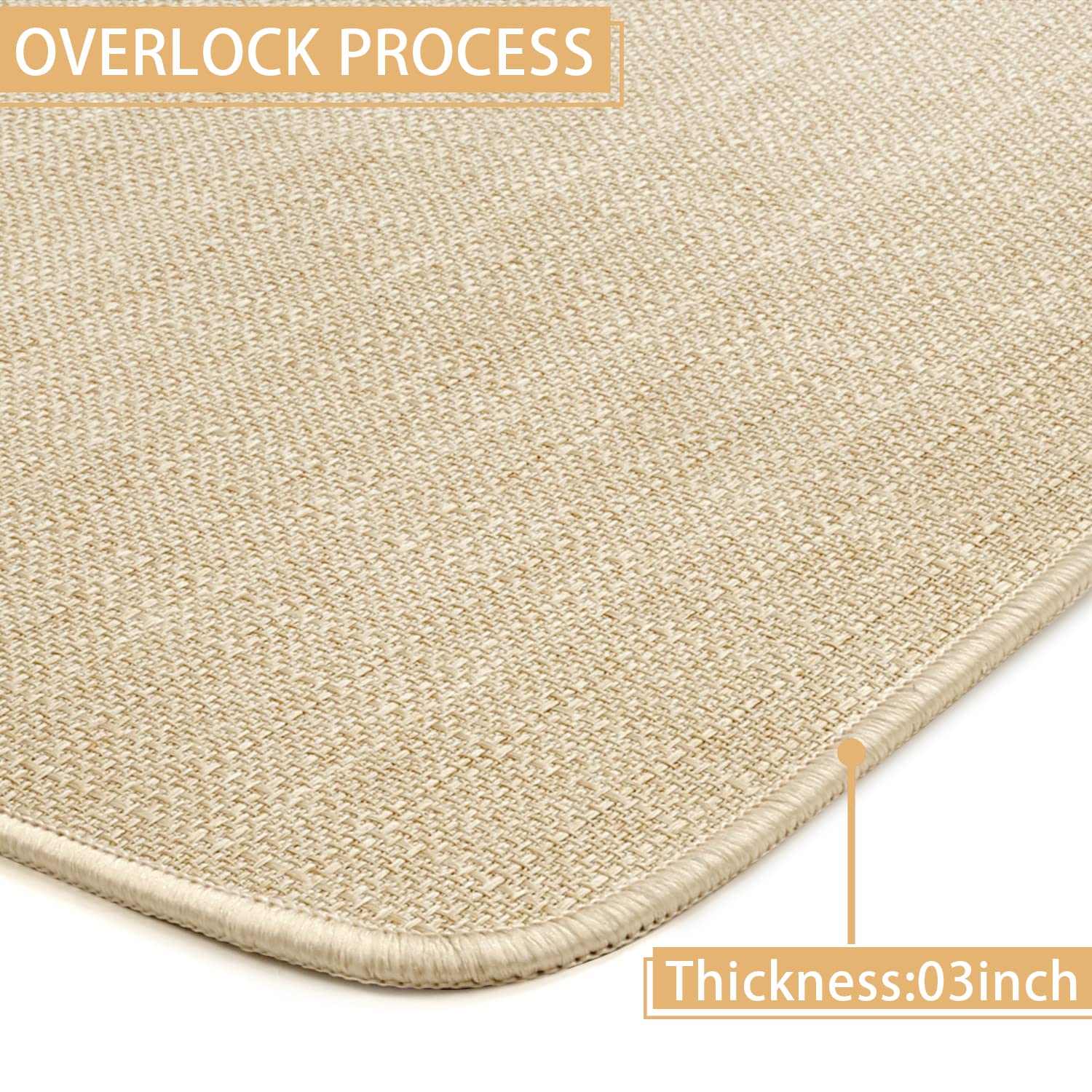 Mloabuc® Yellow Lemon Decorative Kitchen Mats Set of 2, Anti Fatigue Waterproof Stain Resistant Floor Rug Non Slip Cushioned Floor Mat - 17x29 and 17x47 Inch