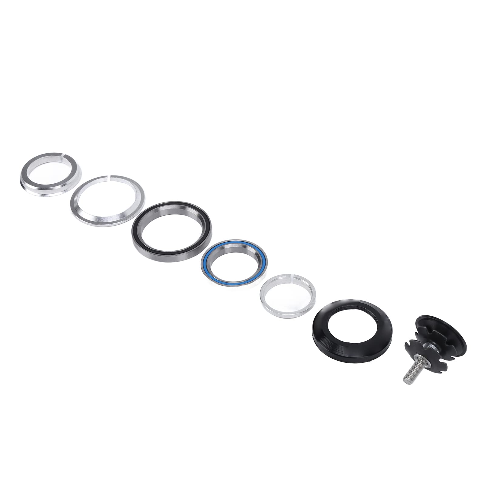 Pilipane Bikes Headset, Road Bikes Double Bearings Headset, Mountain Bikes Headsets Bikes Bearing Headset, 28 6x44β44x39 8mm Straight Tapered Tube Headset