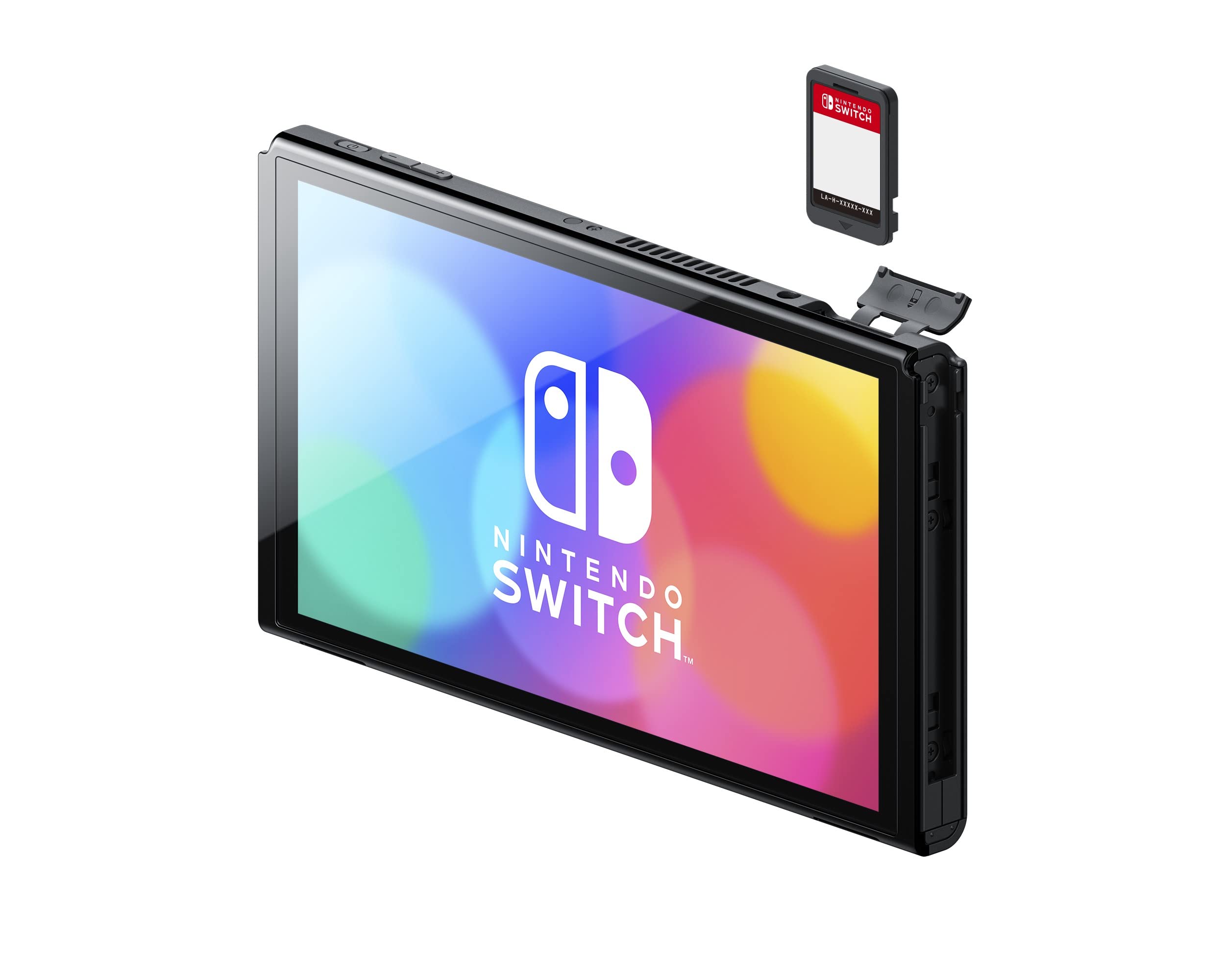 Nintendo Switch (OLED model) w/Neon Red & Neon Blue Joy-Con (Renewed Premium)