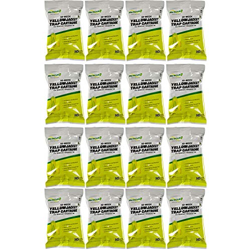 RESCUE! Yellowjacket Attractant Cartridge (10 Week Supply) – for RESCUE! Reusable Yellowjacket Traps - (16 Pack)