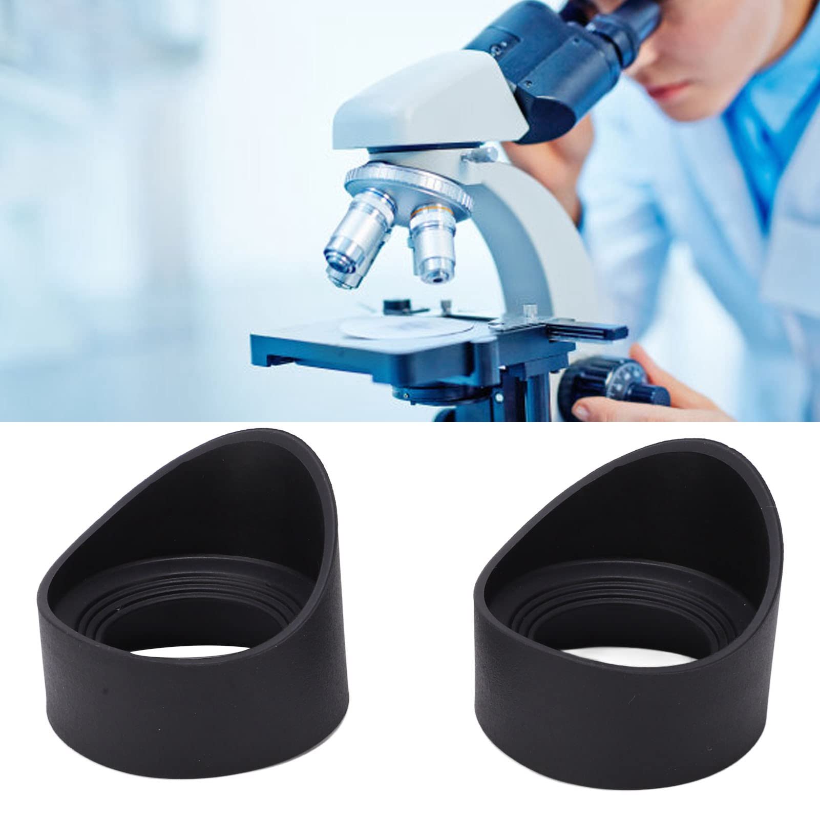 Tangxi 2Pcs Soft Rubber Eyepiece Eye , 42 to 48mm Binocular Microscope Eye Guards Cups, Professional Collapsible Eyepiece Covers for 1.65 ro 1.89in Lens
