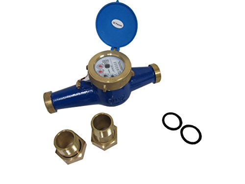 PRM 3/4" NPT Multi-Jet Water Meter, Brass Body - NOT for Potable Water