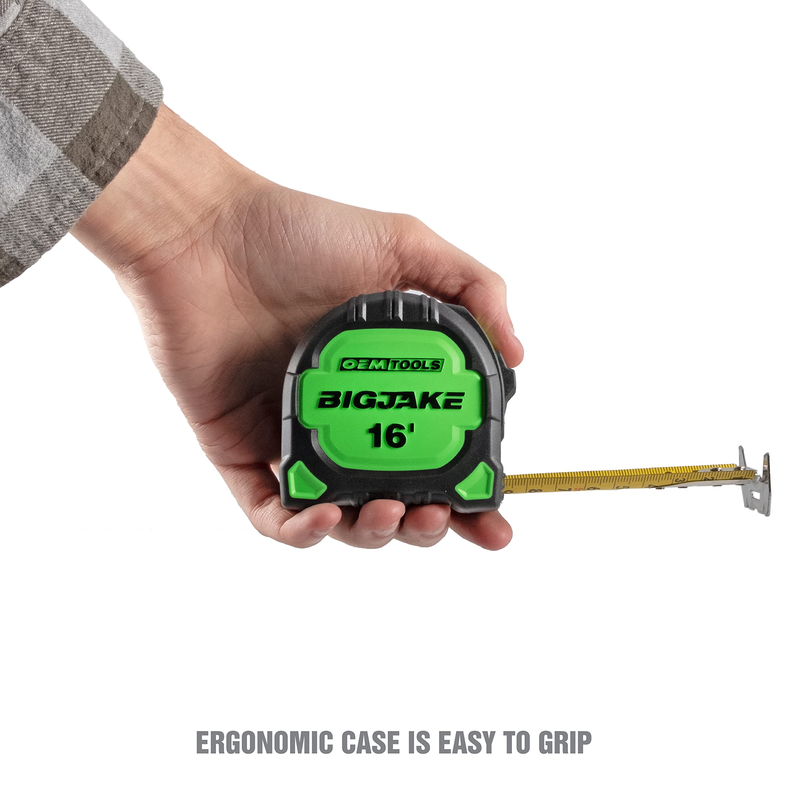 OEMTOOLS 25698 Big Jake 16’ Tape Measure, Electrician Tape Measure, Table Saw Tape Measure, Tape Measure with Magnetic Tip