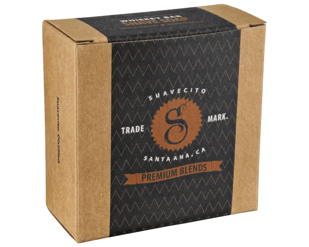 Suavecito Premium Blends Shave Soap Whiskey Bar Men's Face Grooming Shaving