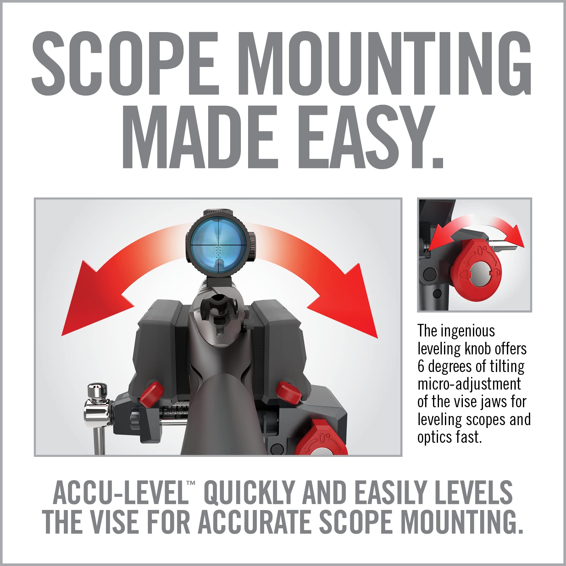 Real Avid Vise - 360° Swiveling Bench Vise for Optimal Positioning, Versatile Applications, 5" Jaw Width Vise for Cleaning, Maintenance, Woodworking & More High-Torque Applications up to 100 ft-lb