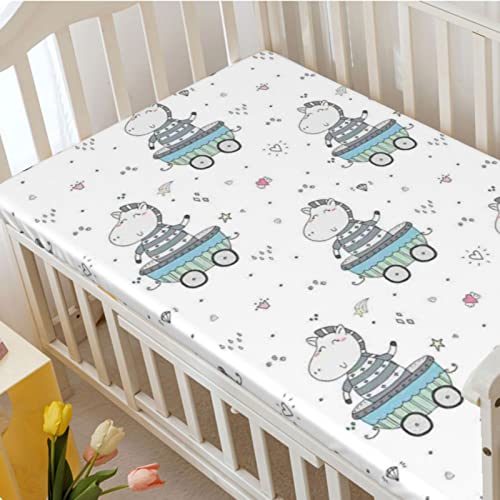 Star Themed Fitted Mini Crib Sheets,Portable Mini Crib Sheets Soft Toddler Mattress Sheet Fitted-Baby Sheet for Boys Girls,24β x38β,Multicolor