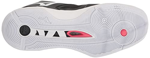 Mizuno unisex adult Wave Momentum 2 Mid Sneaker, Black/White, 12.5 Women Men US
