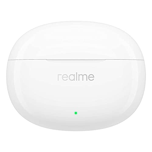 realme TechLife Buds T100 | IPX5 Water Resistance | Bluetooth 5.3 | up to 28 Hours Total Playback - (White)