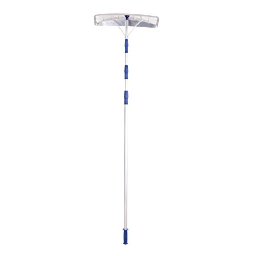 Snow Joe RJ205M Twist-N-Lock Telescoping Snow Shovel Aluminum Roof Rake, 21'
