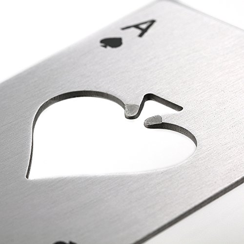 QLL Bottle Opener, 6 Pcs Stainless Steel Credit Card Size Casino Bottle Opener for Your Wallet