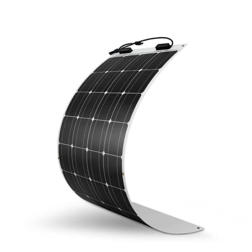 Renogy 200 Watt 12 Volt Flexible Solar Panel Kit with 2 Pcs 100W Monocrystalline Panel and 20A Waterproof PWM Controller for Caravan, RV, Boat and Uneven Surfaces