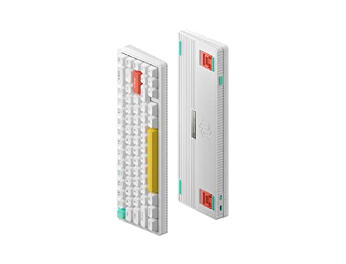 nuphy Halo65 Mechanical Gaming Keyboard with PBT Keycaps, 65% RGB Hot-swap Wireless Keyboard, Supports Bluetooth、2.4G and Wired Connection,Compatible with Mac and Windows-White(Baby Kangraoo Switch)