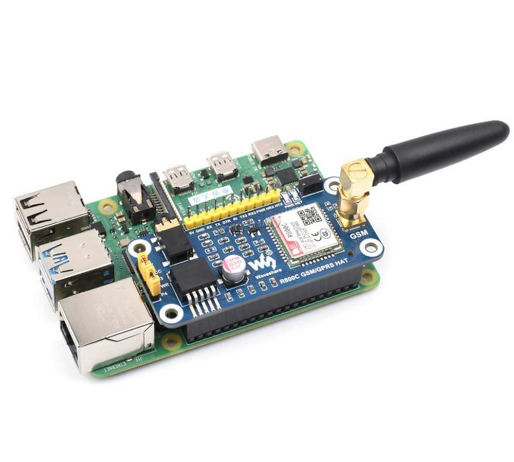 R800C GSM/GPRS HAT for Raspberry Pi and Jetson Nano Supports 2G Communication Phone Call and SMS GPRS with UART Interface @XYGStudy