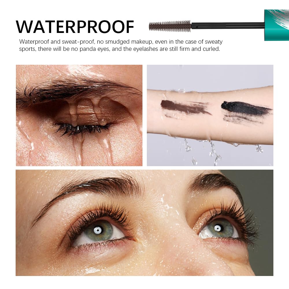Lash Extensions Mascara - Volumizing and Lengthening Lash 5x Longer for Stunning Eyes - No Clumping, Long-Lasting, Smudge-Proof Formula (Rich Black)