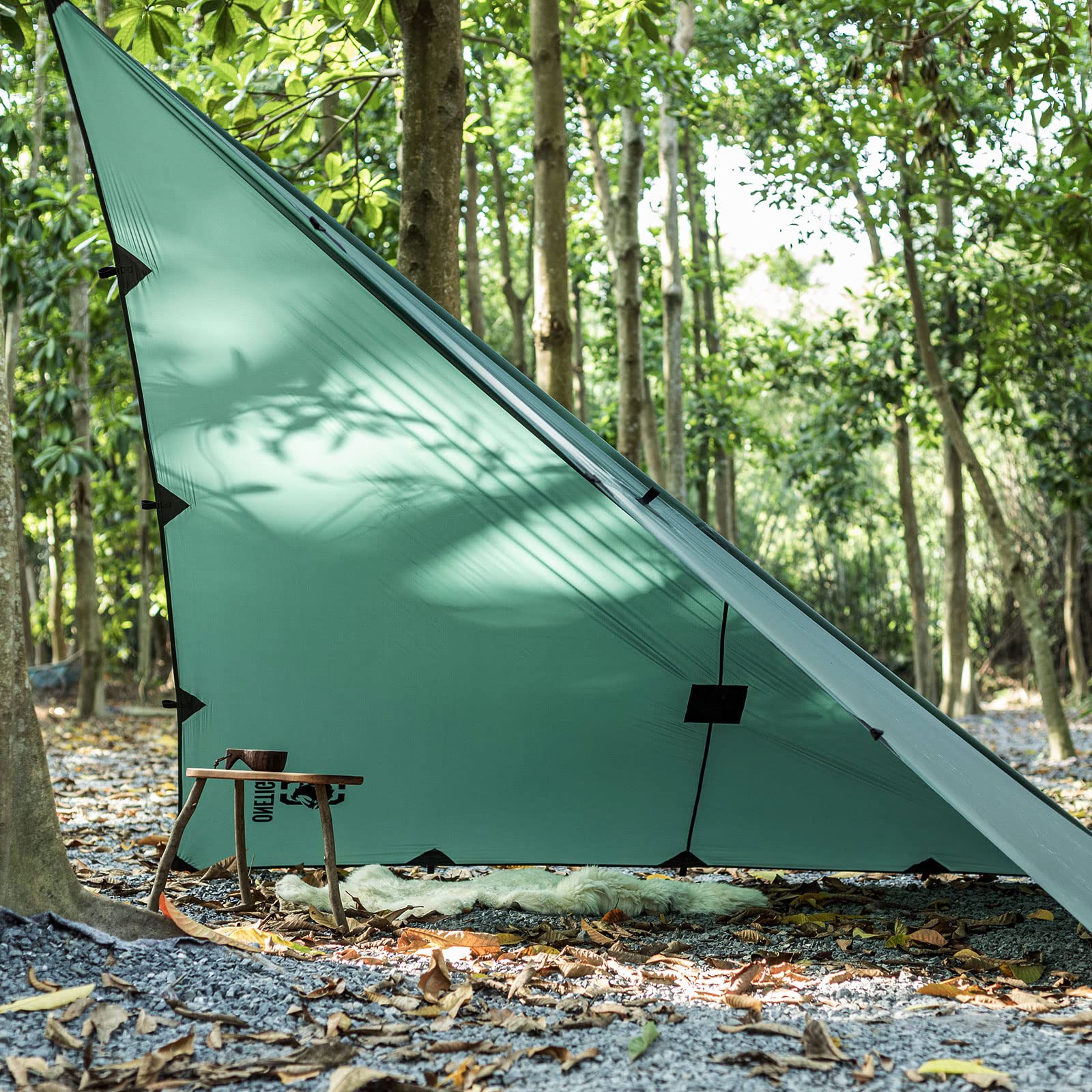 OneTigris Bastion Hammock Rain Fly Tarp Shelter Survival Gear, Waterproof Lightweight Compact for Camping Hiking Backpacking Survival Bushcraft