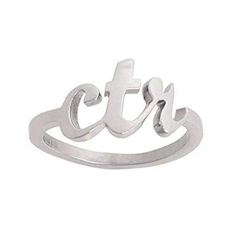 J102 Size 7.5 Stainless Steel Cursive Medium Ring Mormon One Moment In Time LDS CTR