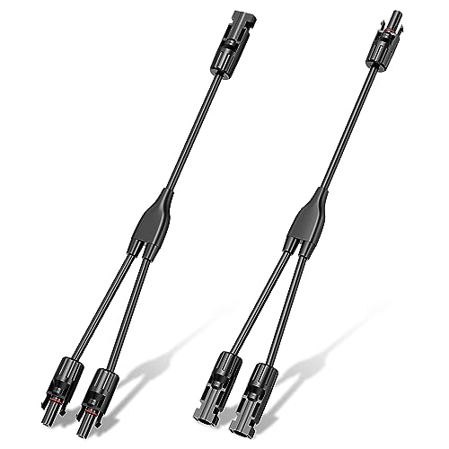 RICH SOLAR Connectors Y Branch Parallel Adapter Cable Wire Plug Tool Kit for Solar Panel (1 Pair M/FF and F/MM)