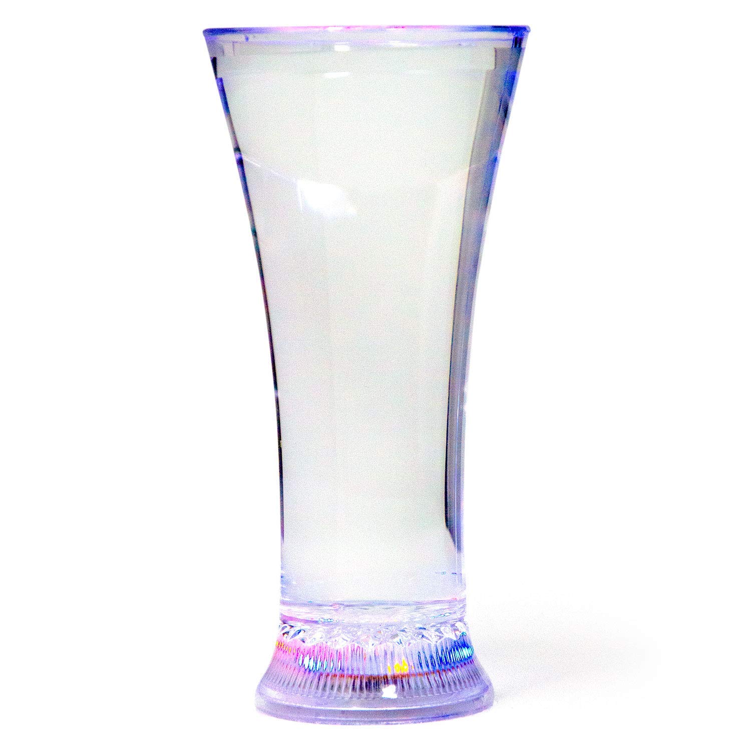 Liquid Activated Multicolor LED Pilsner Glasses ~ Fun Light Up Beer Glasses - 13 oz. - Set of 4
