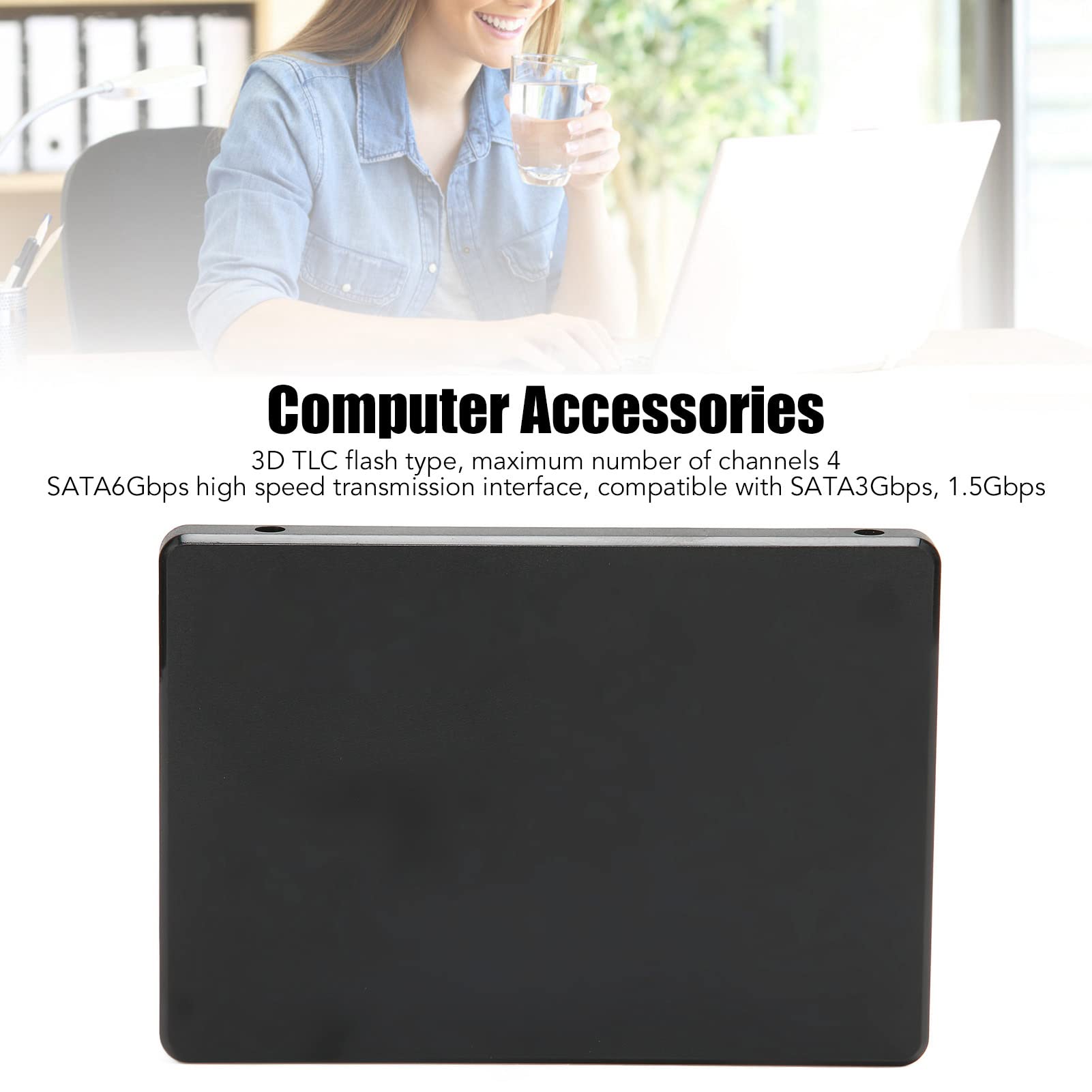 Rongm 1TB SSD, 3D TLC Flash Type 2.5 Inch K100 SSD ABS Gen III Material for Laptop (1TB)