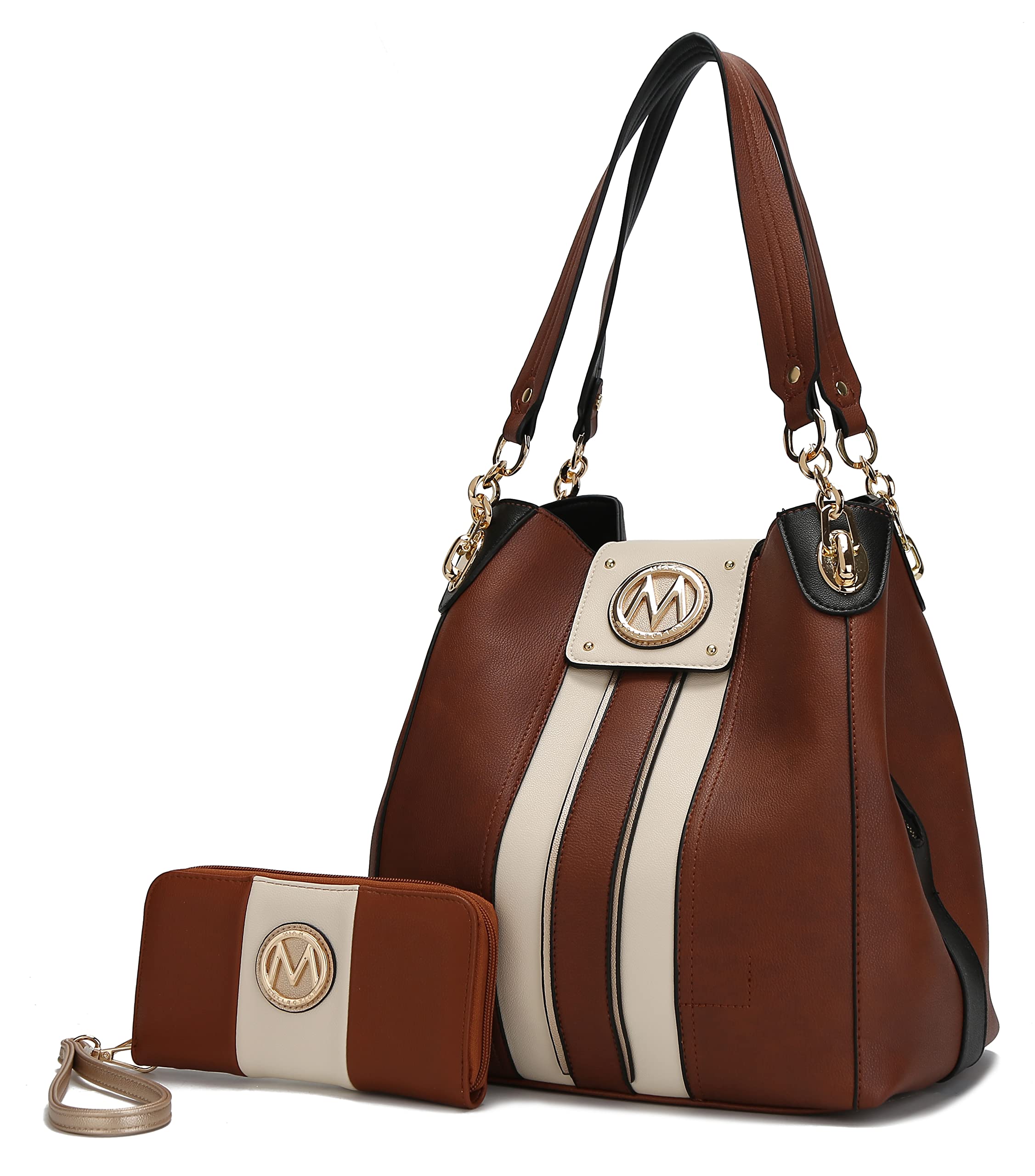 MKF Collection Hobo bag for Women, Vegan Leather Large Shoulder bag & Wristlet Wallet Purse