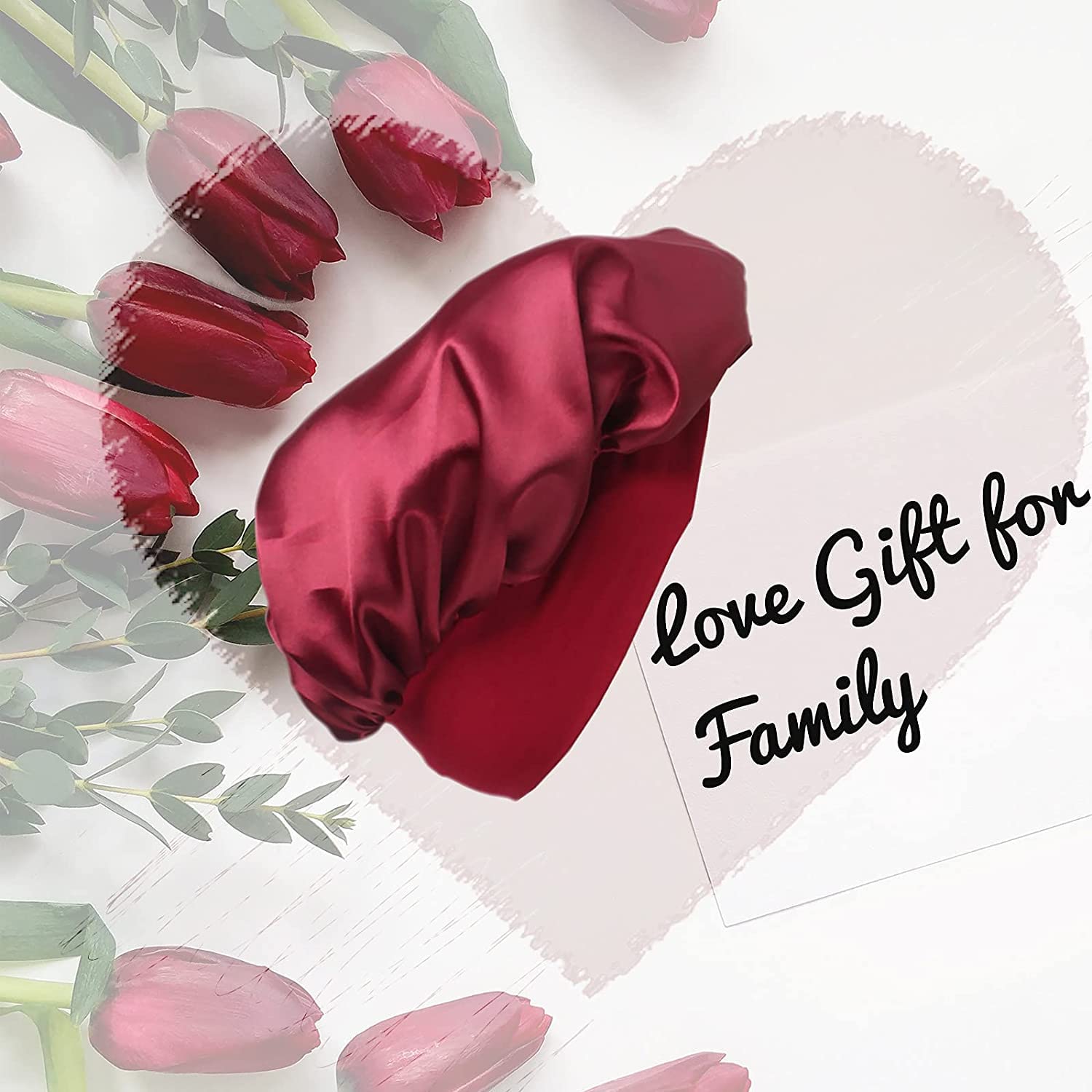 Satin Bonnets for Women, 4PCS Silk Bonnet Hair Bonnet for Sleeping Silk Night Sleep Cap for Girls