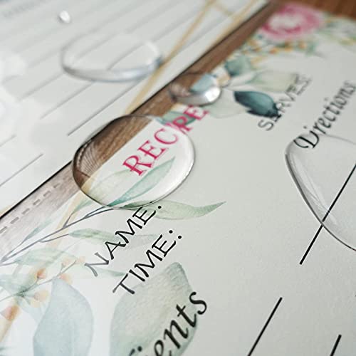 Recipe Card Page Protectors, Mini Recipe Card Sleeves for 8.5 x 9.5 3-Ring Binder, 2 Pockets Per Page, Recipe Binder Refill Pages (50 PCS, 4x6 Inch Pockets)