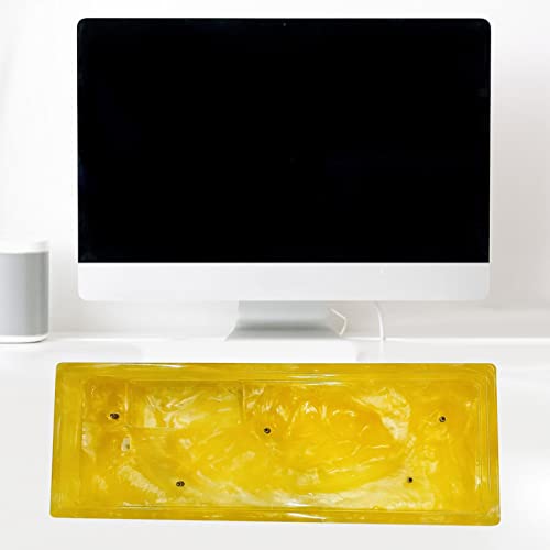 Ronyme Resin Keyboard Case DIY Keyboard Shell for Anne Pro2 Mechanical Gaming Keyboard Made Resin Materials, Yellow