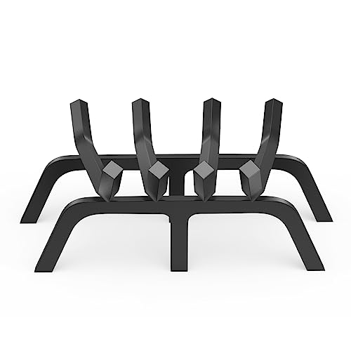 VEVOR Fireplace Grate, 18 inch Heavy Duty Fireplace Pit Grill Grate with 6 Support Legs, 3/4'' Solid Powder-Coated Steel Bars, Fire Logs Firewood Burning Rack Holder for Indoor and Outdoor Fireplace