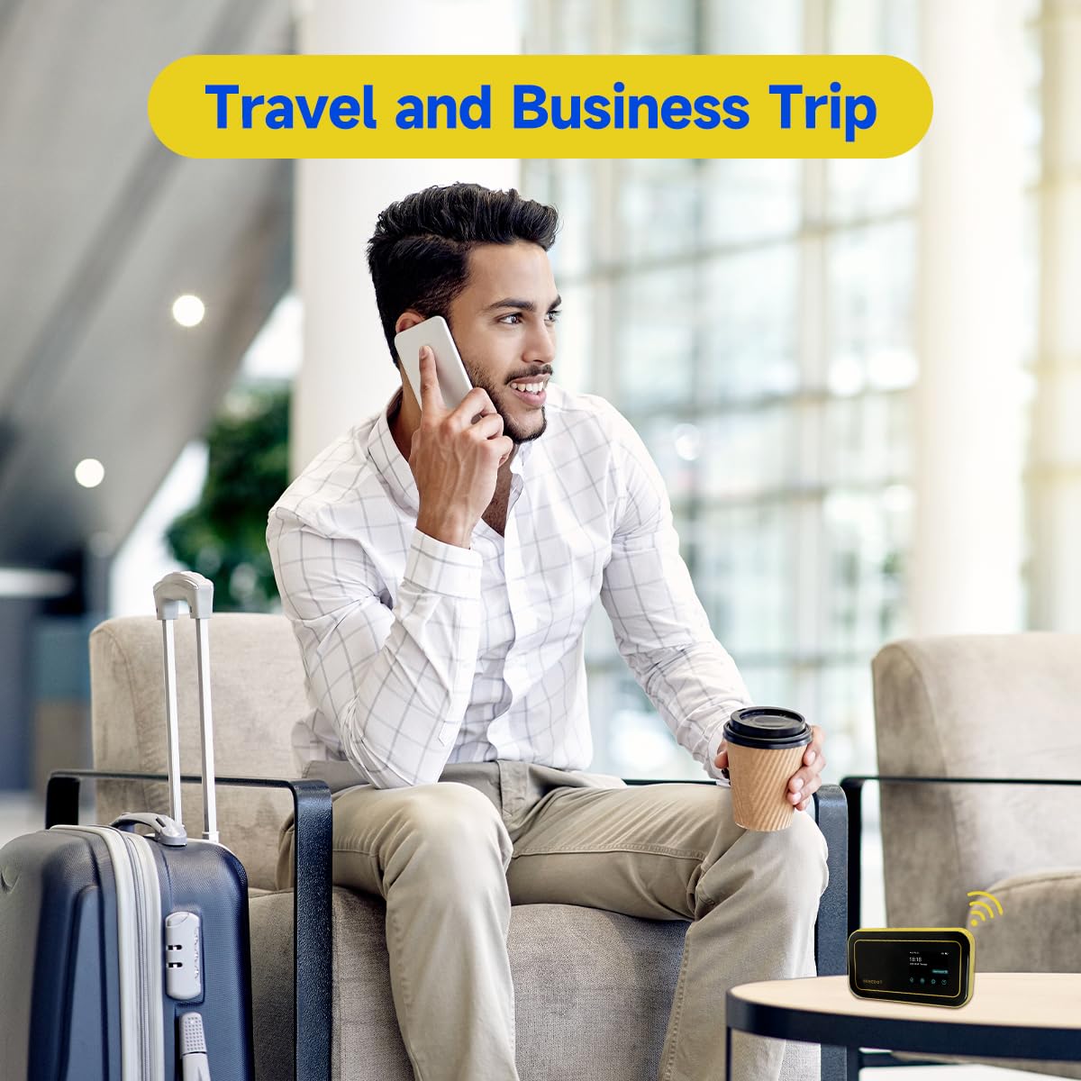 Portable WiFi Hotspot for Travel Mobile Wi-Fi Router Worldwide High Speed Wi-Fi No SIM Card Needed, Local and International Router (15GB US Data, Valid for 30 Days)