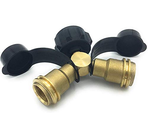 Propane Splitter with Check Valves, 2 Way Propane Tee Adapter Will Lets You Run a Camp Stove (Propane), Camp Grill, 2 Burner Stove, Griddle, Gas Grill, Roadtrip Grill, Propane Heater, Propane Stove