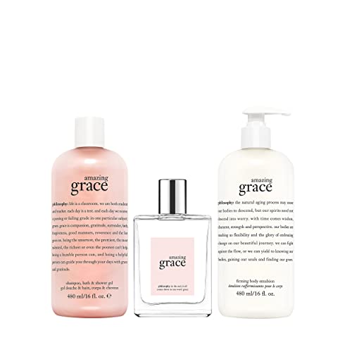 philosophy amazing grace eau de toilette 3 piece set - 4 Fl. Oz. + 16 Fl. Oz. + 16 Fl. Oz
