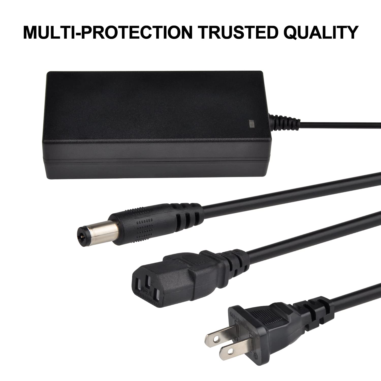 PowGrow 12V 4A Power Adapter, AC110-240V to DC12V Transformers, 5.5x2.1mm Plug Power Supply for LED Strip Light,Wireless Router,DVR NVR Security Cameras