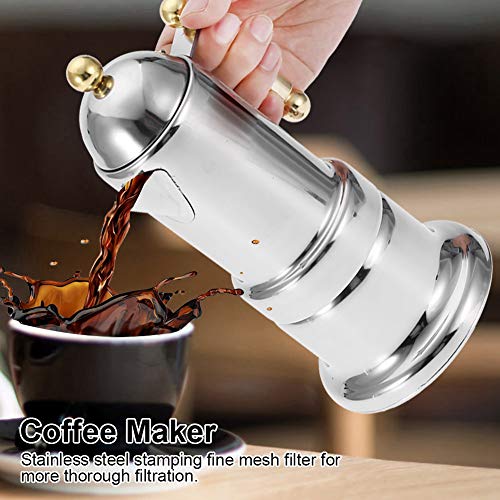 nobrand Moka Pot Stovetop Espresso Coffee Maker with Safety Valve 200ml Stainless Steel
