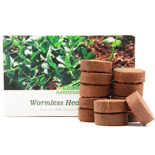 Indoor Potting Soil,Plant Soil - Compressed Coir Fiber Growing Media Organic Indoor Potting Soil for Plants 1.6 inch 24 Count